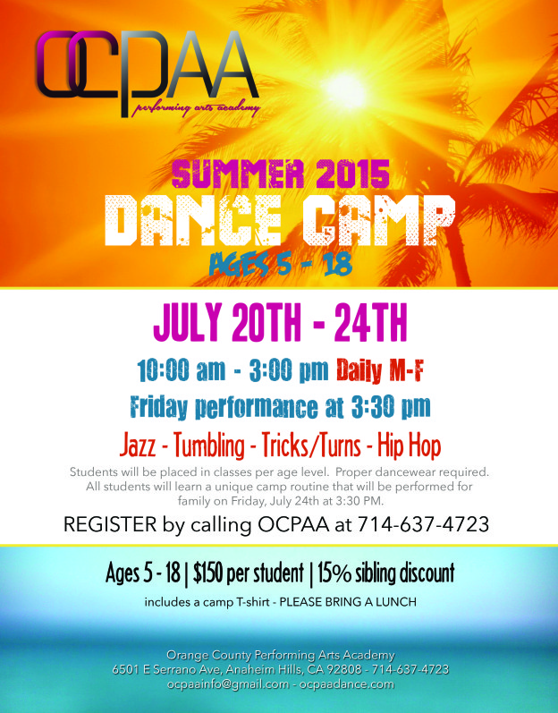 OCPAA 2015 Dance Camp – OCPAA Dance Studio
