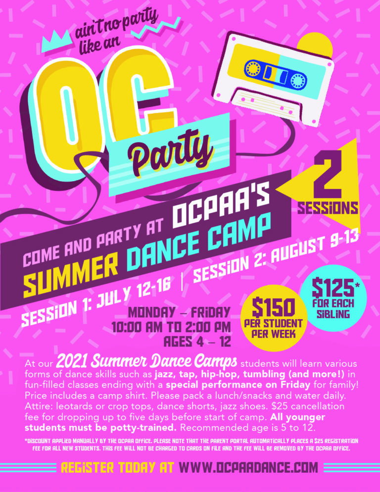 2021 Summer Dance Camps – OCPAA Dance Studio